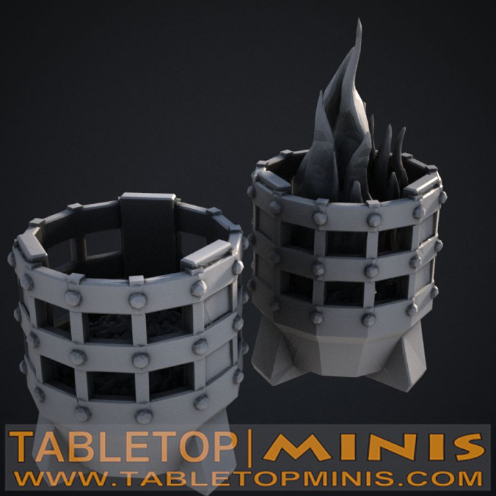 3D Printable Brazier by TableTopMinis