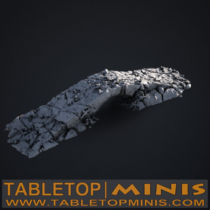 3D Printable Stone Bridge River Styx by TableTopMinis