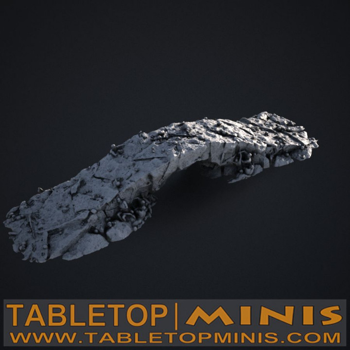 3D Printable Stone Bridge River Styx by TableTopMinis