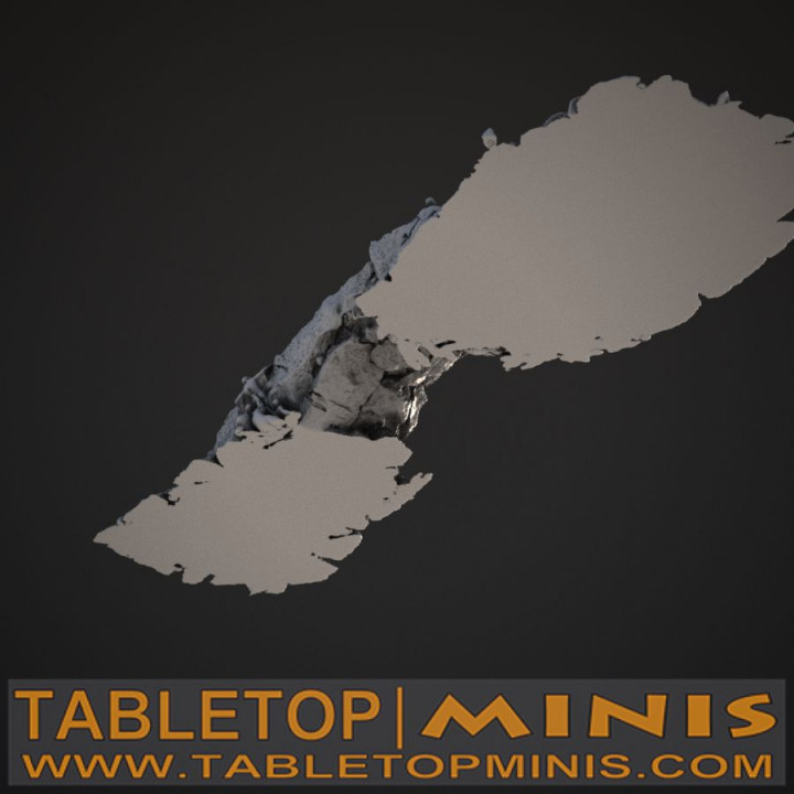 3D Printable Stone Bridge River Styx by TableTopMinis