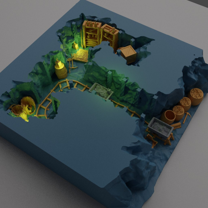3D Printable Coal Mine Entrance - Tabletop Terrain - 28 MM by MiniatureLand