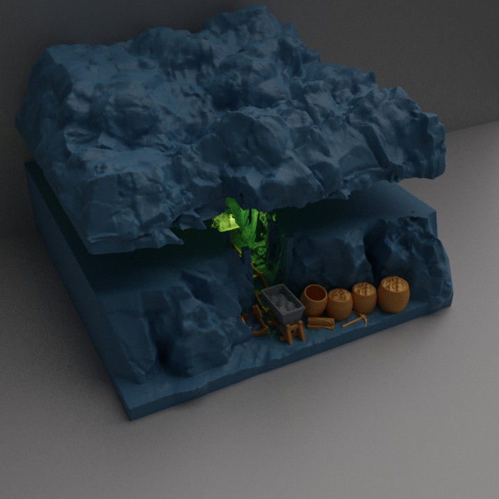 3D Printable Coal Mine Entrance - Tabletop Terrain - 28 MM by MiniatureLand