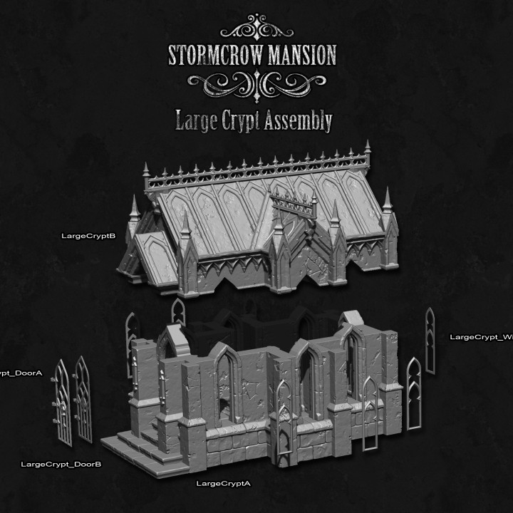 3D Printable Crypts and Headstones Set by Stormcrow Scenery