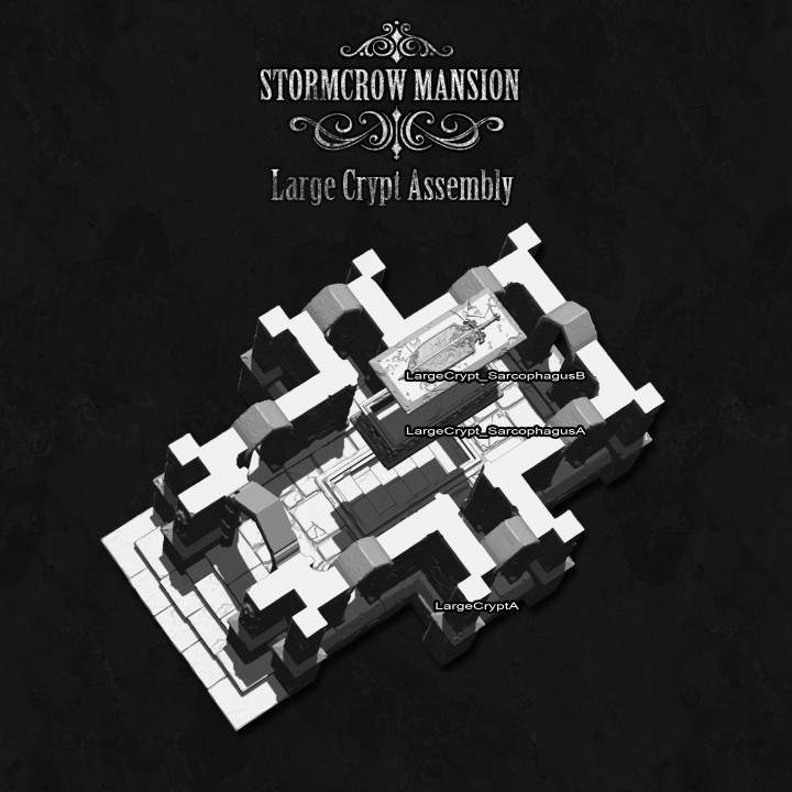 3D Printable Crypts and Headstones Set by Stormcrow Scenery