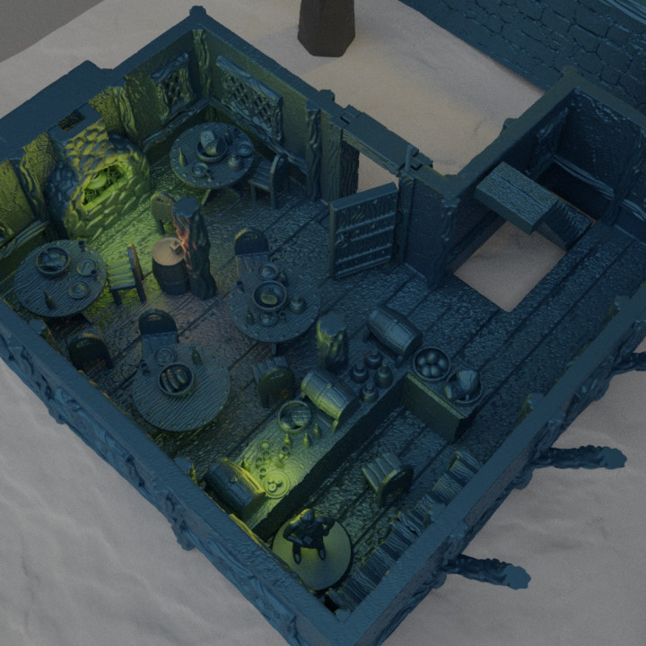 3D Printable Old Forest Inn - Tabletop Terrain - 28 MM by MiniatureLand