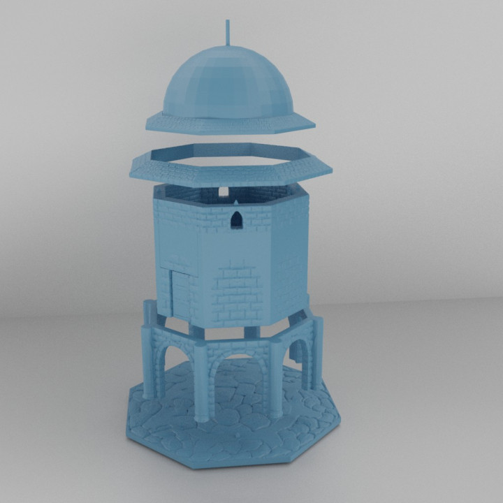 3D Printable Small Round Chapel - Tabletop Terrain - 28 MM by MiniatureLand