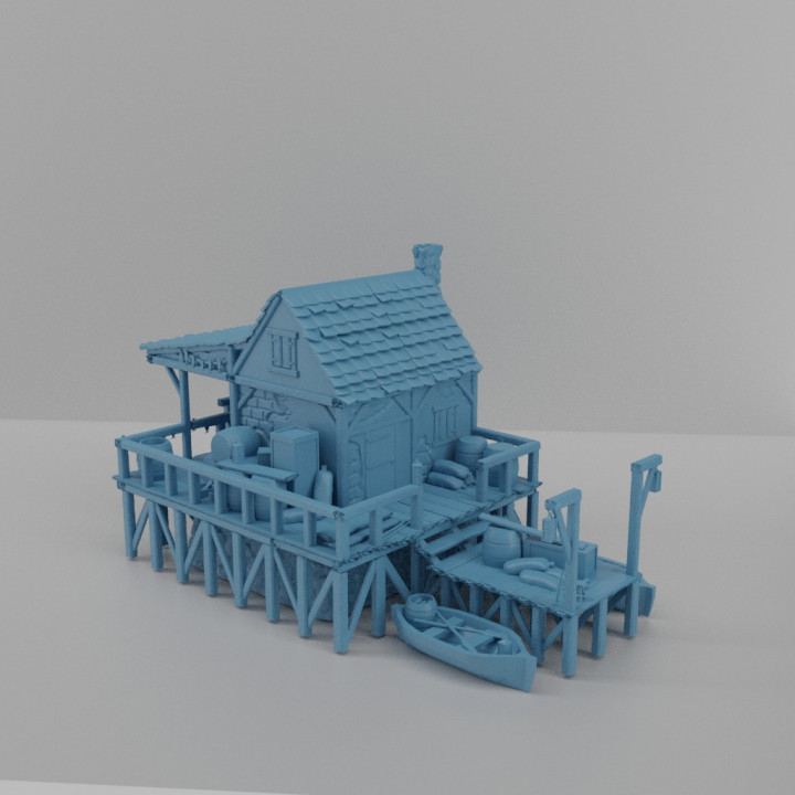 3D Printable Fishing House - Tabletop Terrain - 28 MM by MiniatureLand