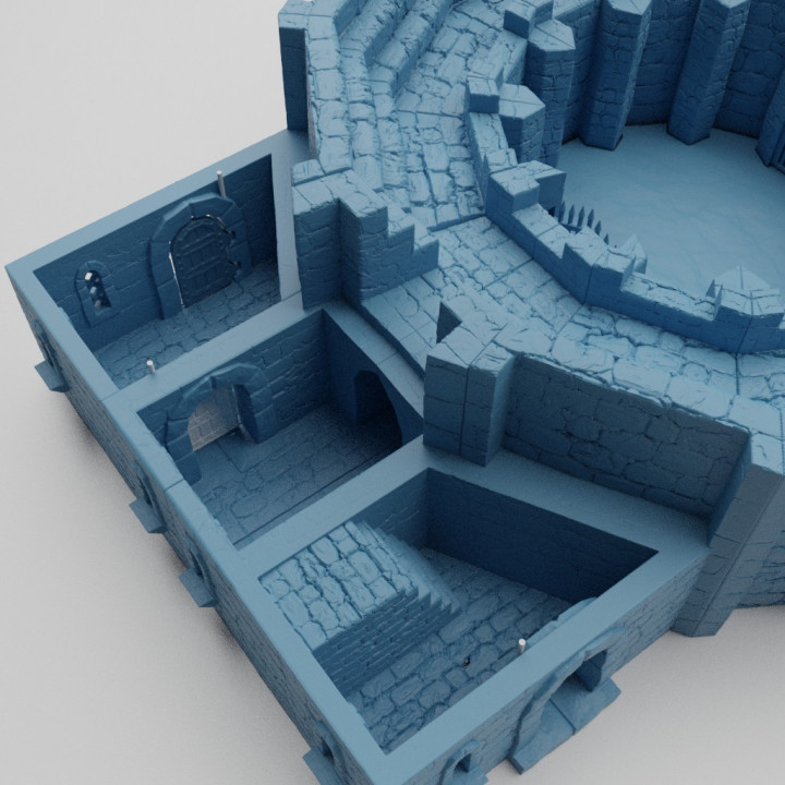 3D Printable Small Arena - Tabletop Terrain - 28 MM by MiniatureLand