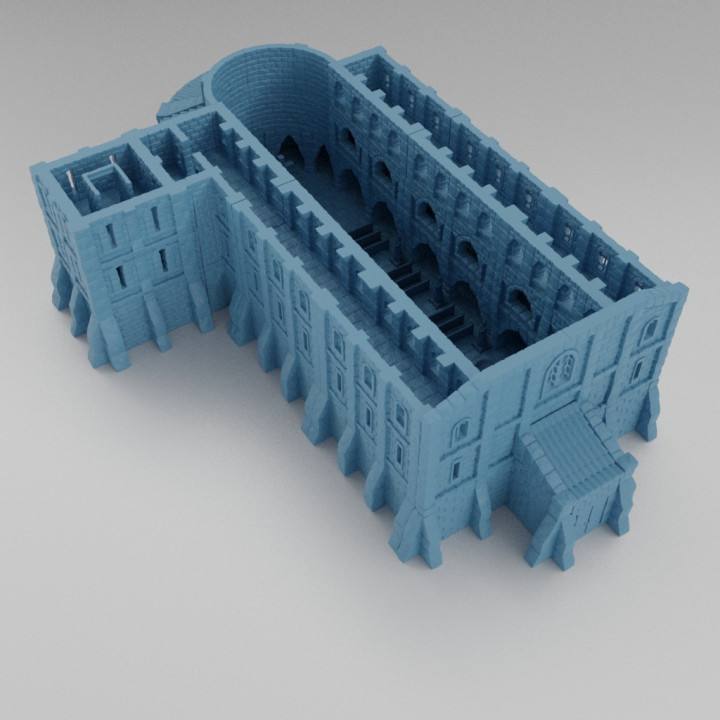 3D Printable Medieval Abbey - Tabletop Terrain - 28 MM by MiniatureLand