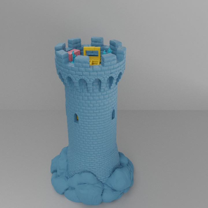 3D Printable Round Tower - Tabletop Terrain - 28 MM by MiniatureLand
