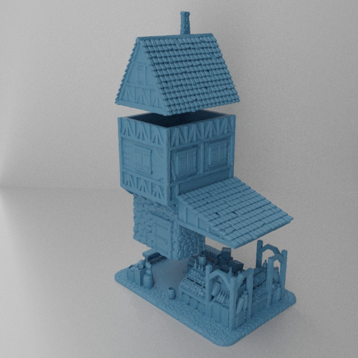 3D Printable Grocery House - Tabletop Terrain - 28 MM by MiniatureLand