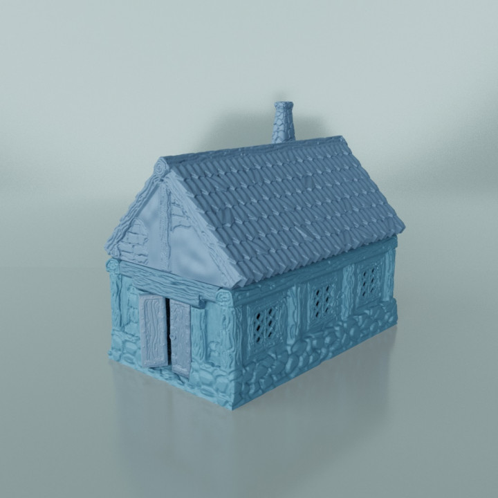 3D Printable Long House - Tabletop Terrain - 28 MM by MiniatureLand