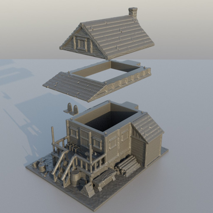 3D Printable Forester House - Tabletop Terrain - 28 MM by MiniatureLand