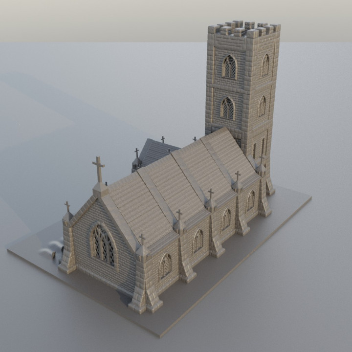 3D Printable Small Church- Tabletop Terrain - 15 MM by MiniatureLand