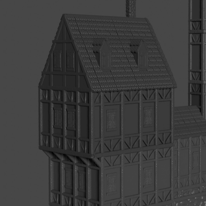 3D Printable Medieval Big House - Tabletop Terrain - 28 MM by MiniatureLand