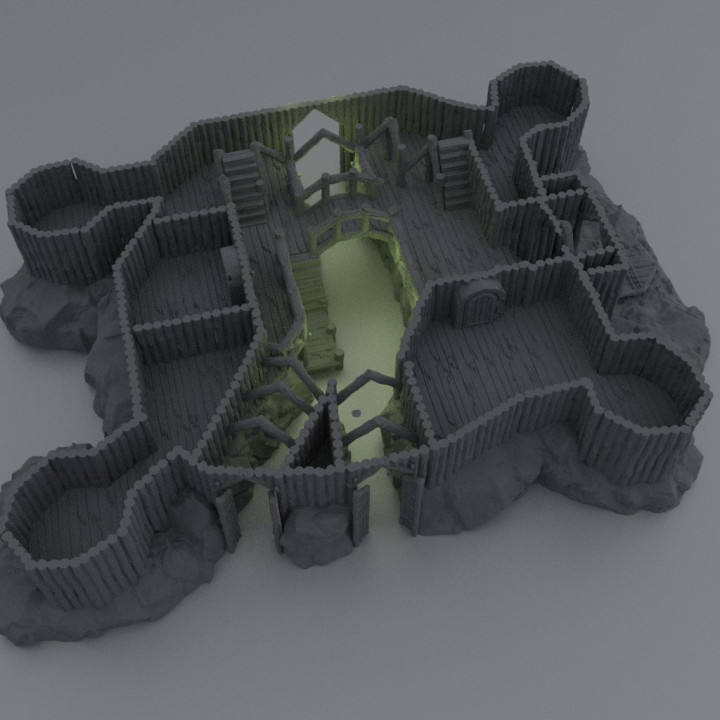 3D Printable Fortified River Camp - Tabletop Terrain - 28 MM by ...