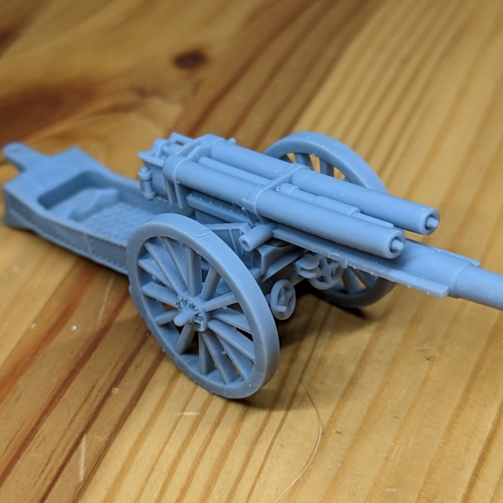 3D Printable BL 60 pounder Gun (WW1, British Empire) by Wargame3d
