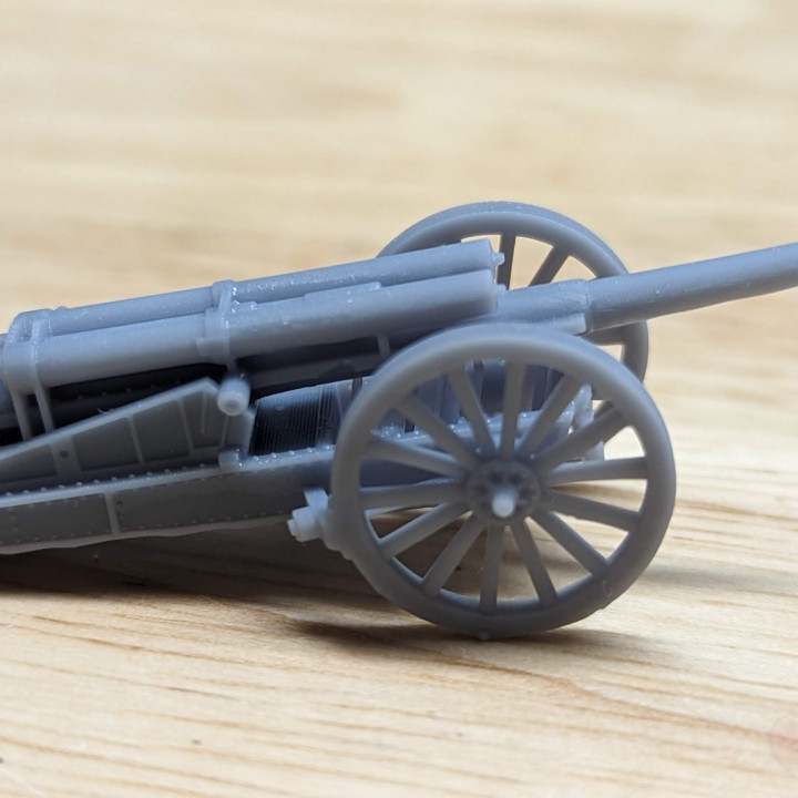 3D Printable BL 60 pounder Gun (WW1, British Empire) by Wargame3d