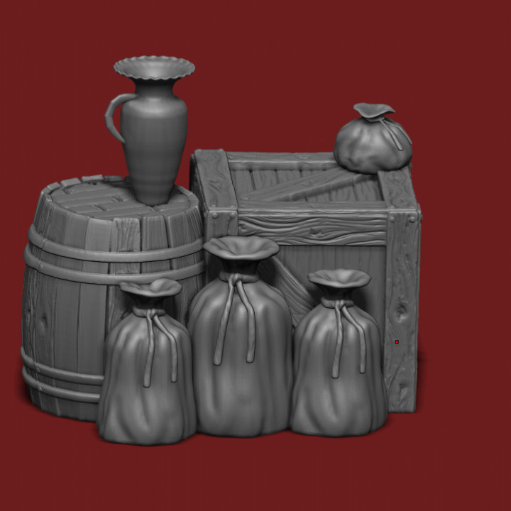 3D Printable Merchant Stacked Goods by Little Shop of Sigil