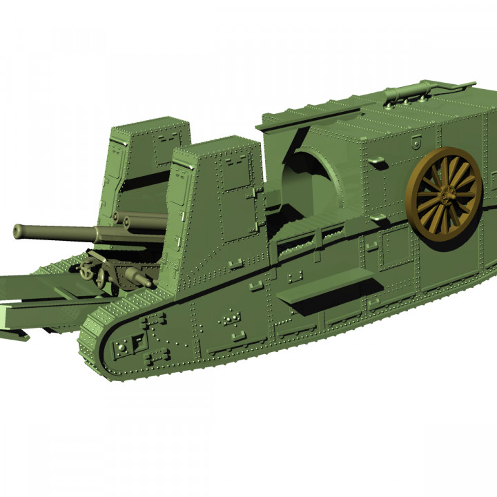 3D Printable Gun Carrier Mk.I (WW1, British Empire) by Wargame3d