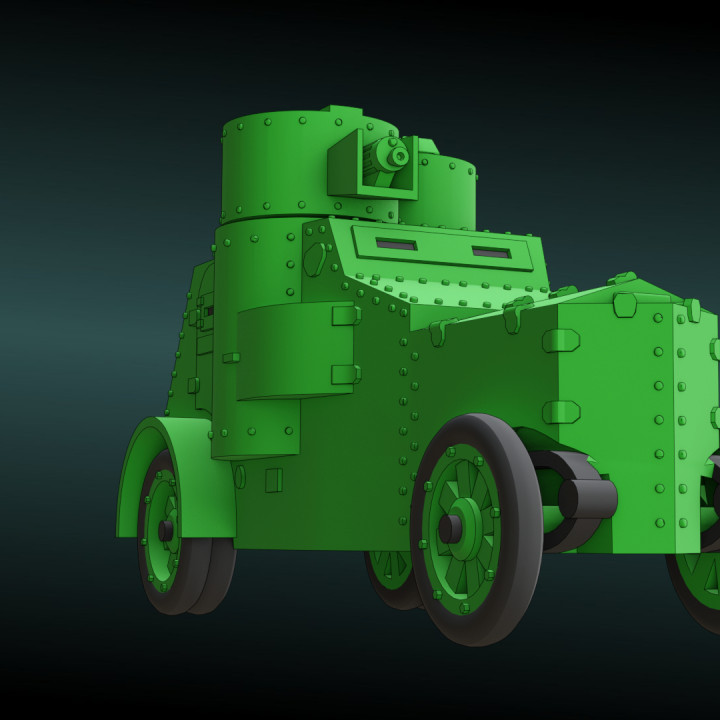 3D Printable Izhorski-FIAT Armoured Car (WW1, Russian Empire, 1917) by ...