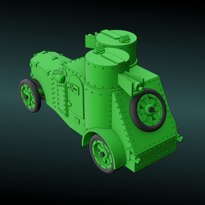 3D Printable Izhorski-FIAT Armoured Car (WW1, Russian Empire, 1917) by ...