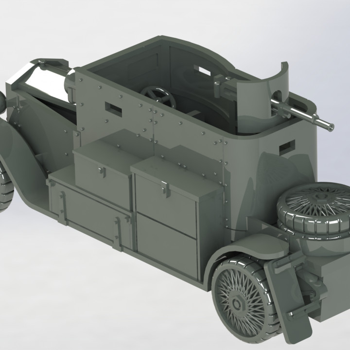 3D Printable Minevra armoured car (WW1, Austro-Hungary) by Wargame3d