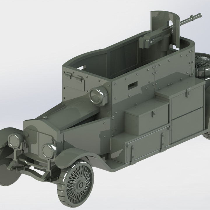 3D Printable Minevra armoured car (WW1, Austro-Hungary) by Wargame3d