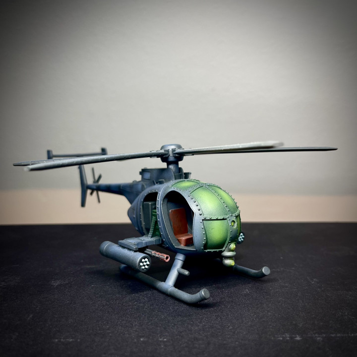 3D Printable AH-6 & MH-6 Littlebird modular helicopter by Modern ...