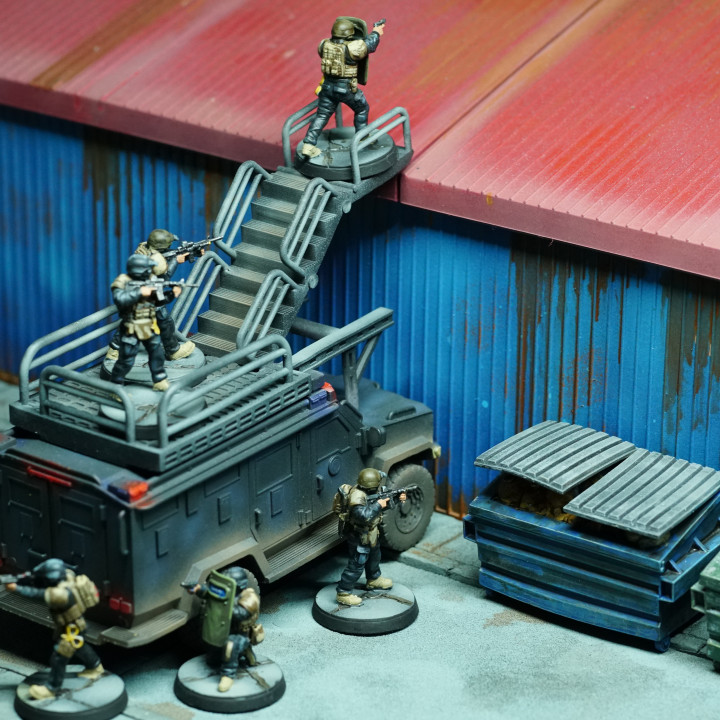 3D Print of SWAT Truck Bearcat police truck by Modern-Miniatures