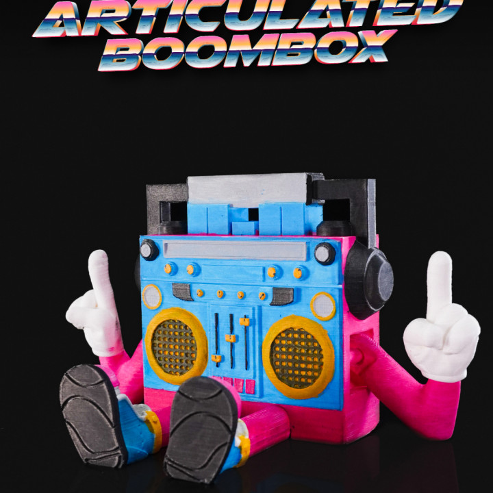 3D Printable Articulated Boombox by Stlflix