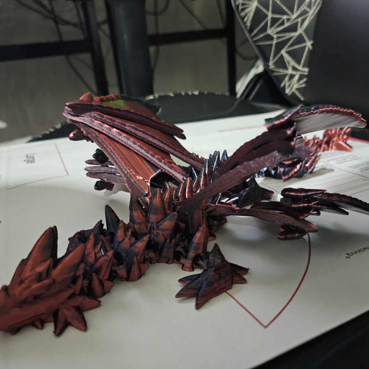 3D Print of Armored Spike Dragon by Monotream