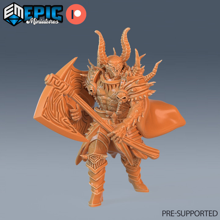 3D Printable Devil Warlord & Cerberus Set / Hell General & Three Headed ...