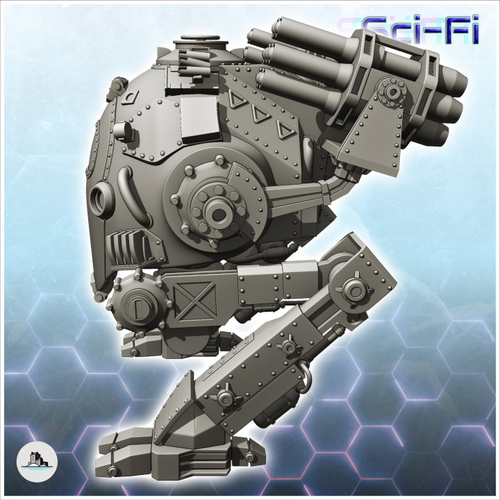 3D Printable Dhinlos combat robot (27) - Future Sci-Fi SF Post ...