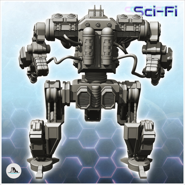 3D Printable Otris combat robot (29) - Future Sci-Fi SF Post ...