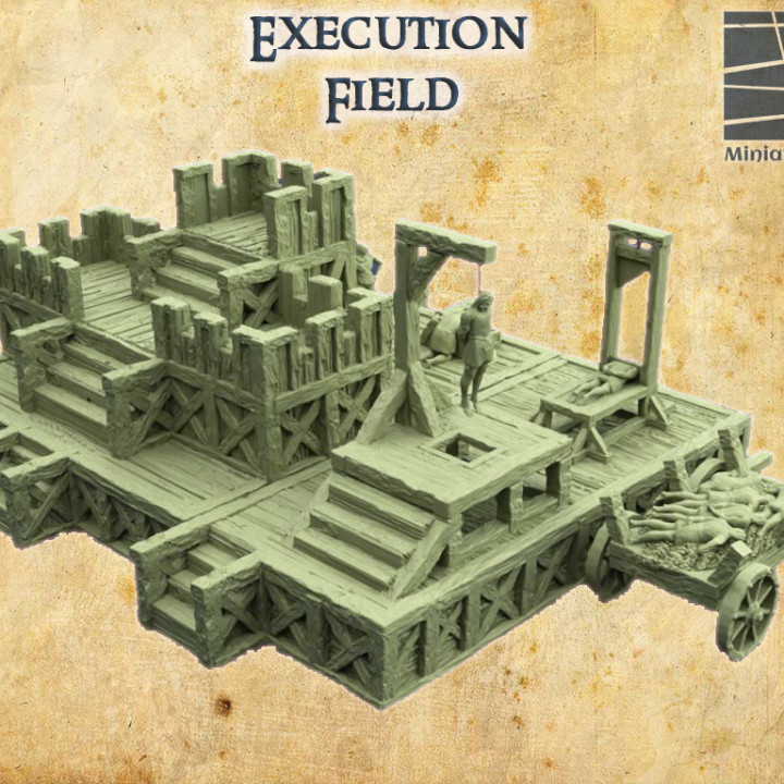 3D Printable Execution Field - Tabletop Terrain - 28 MM by MiniatureLand