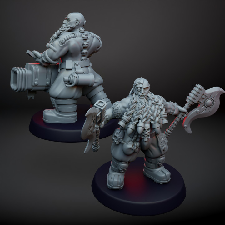3D Printable Berserkers of evil dwarfs by RatMan Forge