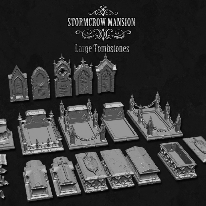 3D Printable Stormcrow Cemetery Bundle by Stormcrow Scenery