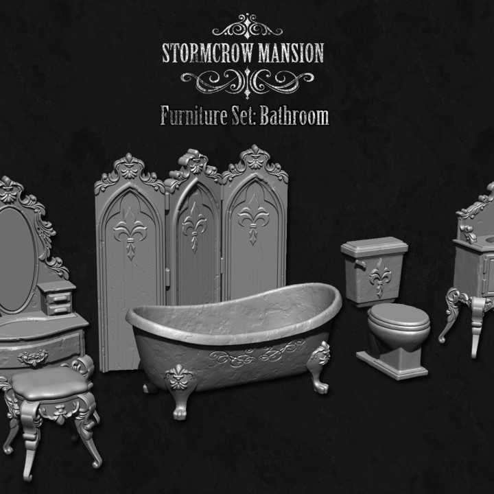 3D Printable Stormcrow Furniture Bundle by Stormcrow Scenery