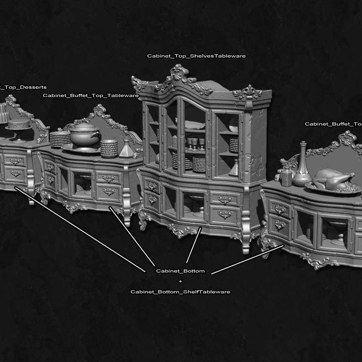3D Printable Stormcrow Furniture Bundle by Stormcrow Scenery