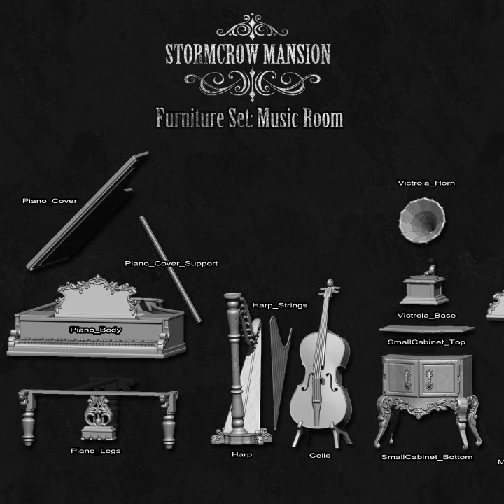 3D Printable Stormcrow Furniture Bundle by Stormcrow Scenery