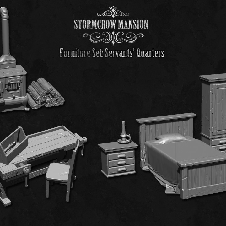 3D Printable Stormcrow Furniture Bundle by Stormcrow Scenery