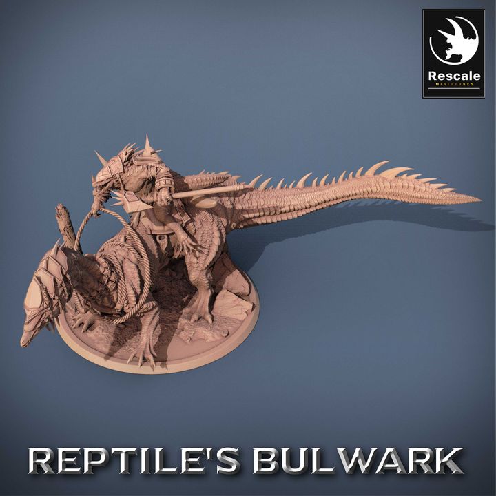 3D Printable Lizardmen Mount 07 Running by Rescale Miniatures
