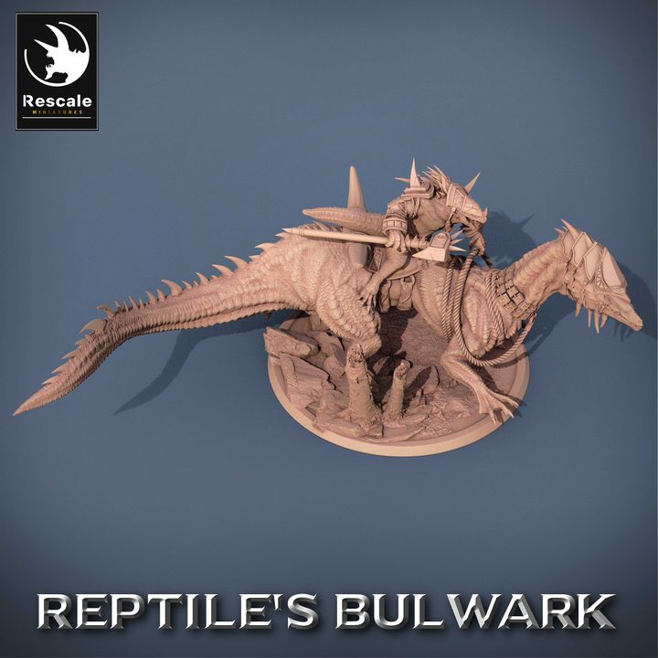 3D Printable Lizardmen Mount 08 Running by Rescale Miniatures
