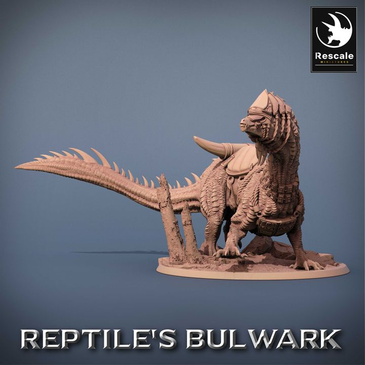 3D Printable Lizardmen Mount 08 Running by Rescale Miniatures