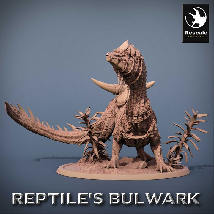 3D Printable Lizardmen Mount 09 Searching by Rescale Miniatures
