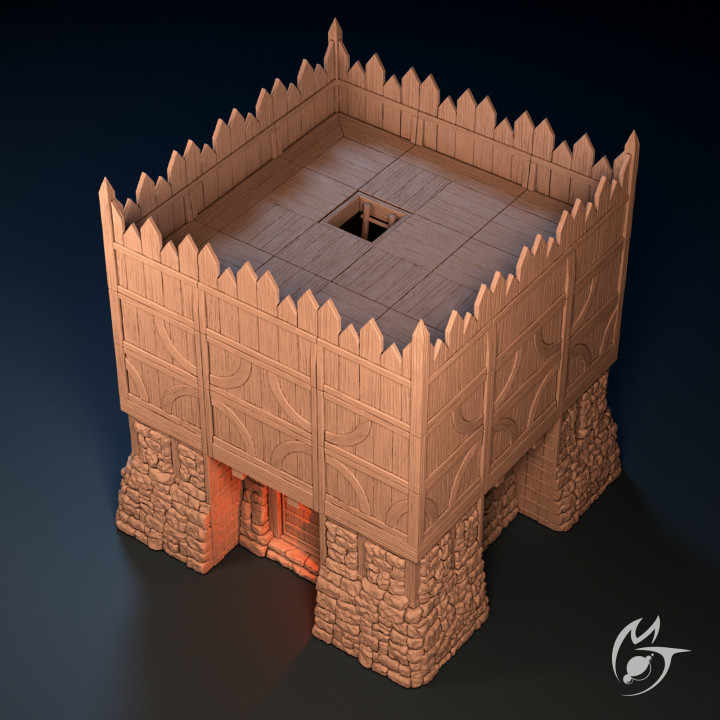 3D Printable Outpost - fantasy buildings stone OpenLOCK tiles by Making ...