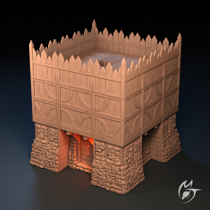 3D Printable Outpost - fantasy buildings stone OpenLOCK tiles by Making ...