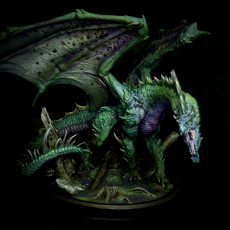 3D Printable Legendary Chromatic Green dragon by Rescale Miniatures