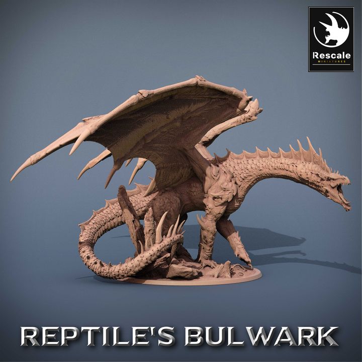 3D Printable Legendary Chromatic Green dragon by Rescale Miniatures